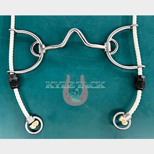 Hinson Solid V Port Rope Gag Bit * Locked Draw Cheek – Kyle Tack