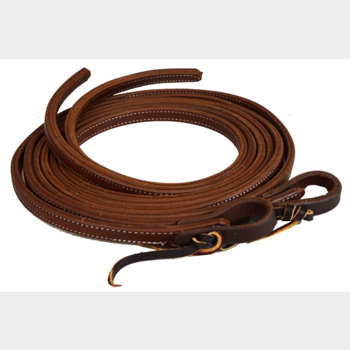 Double Stitched 1/2″ Oiled Split Reins – Kyle Tack